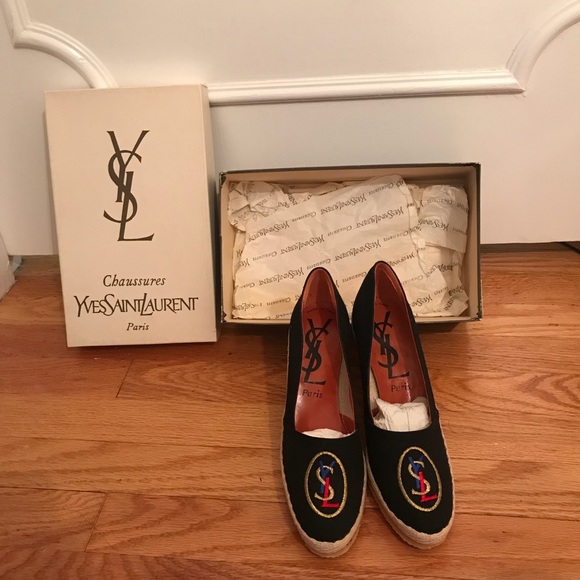 Yves Saint Laurent | Shoes | Ysl Espadrille Wedge Nwb | Poshmark
